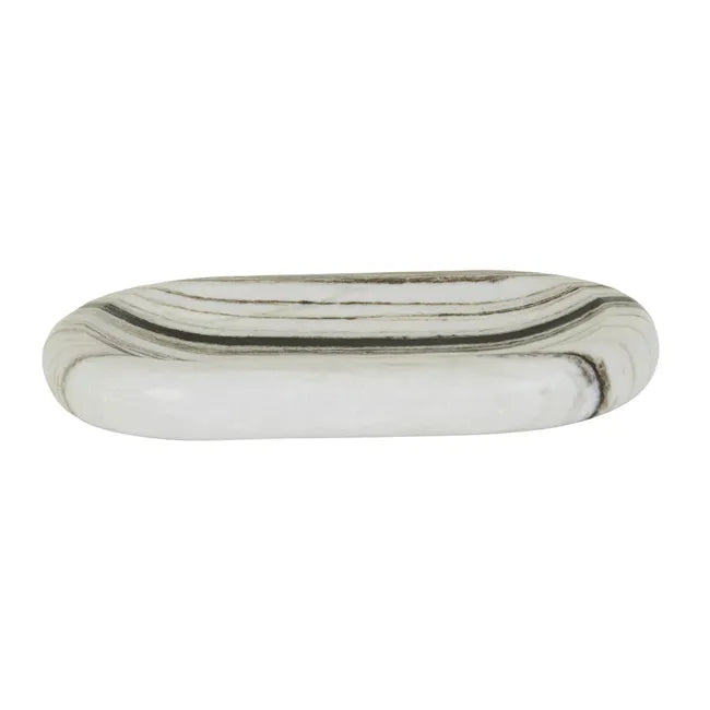 Rufus Indra Pill Large Shallow Bowl - Zebra Marble – Kmode Interiors
