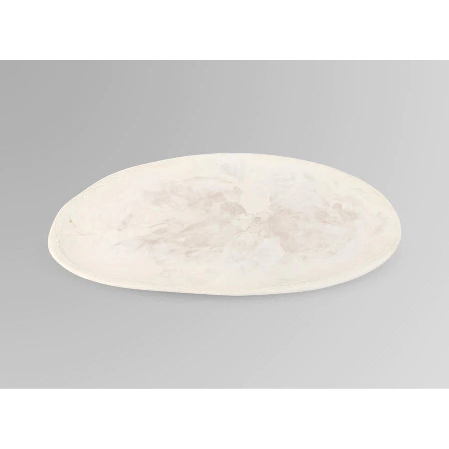 Long Resin Temple Platter - Chalk Swirl – Kmode Interiors